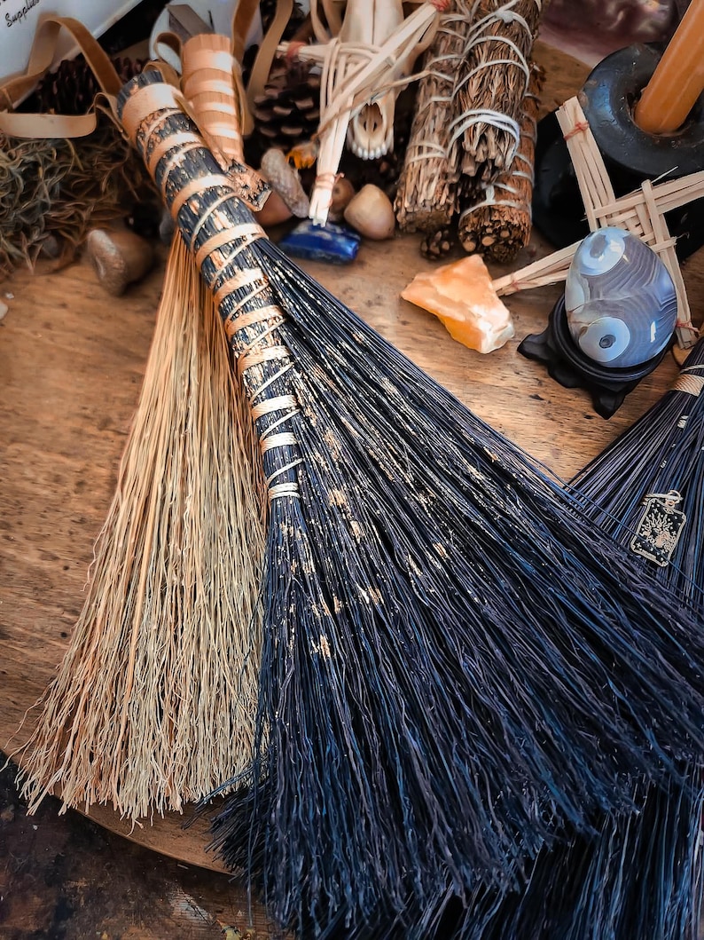Snow Moon Drop Ritual Brooms With Tarot Charm - Etsy