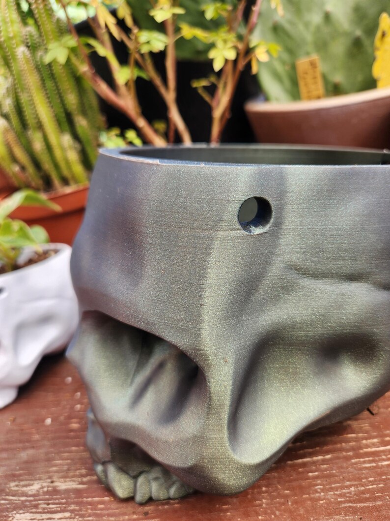 3D Printed Skull Planter – Gothic Home & Garden Décor - Etsy