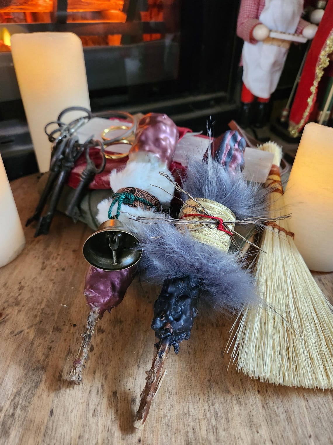 KRAMPUS AND SANTA Hag Torch Witch’s Taper Pair - Etsy