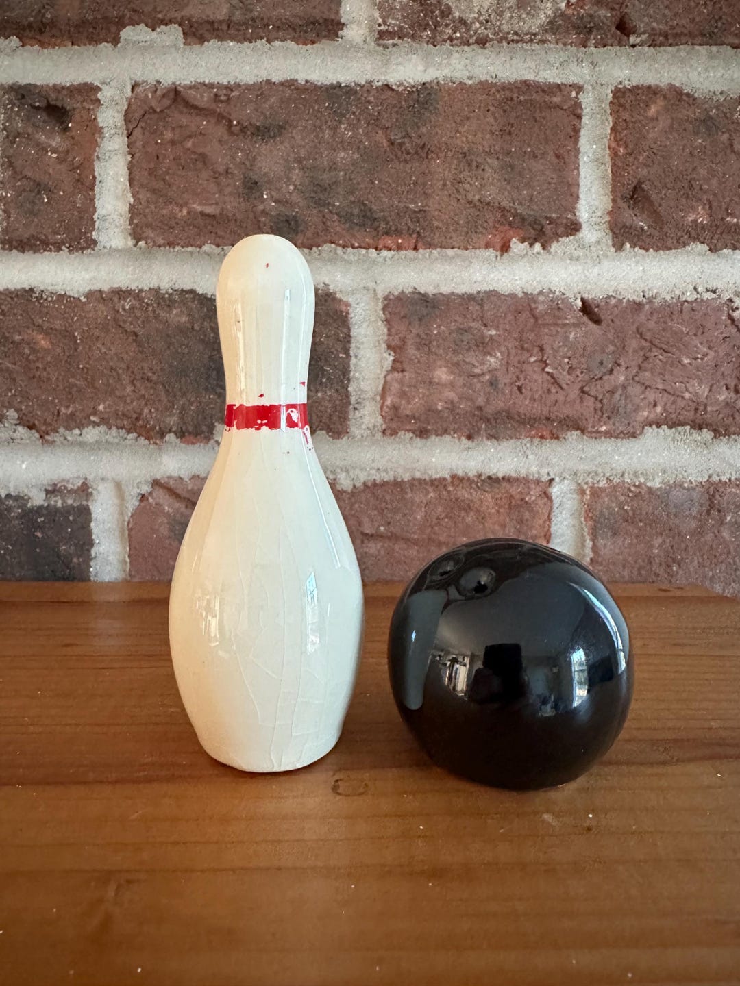 Salt and Pepper Shakers Bowling Ball and Pin - Etsy