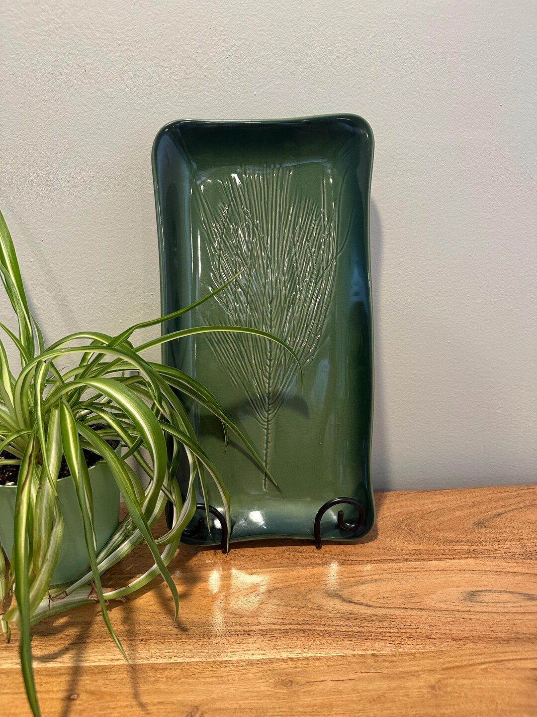 Kay Wayne Signed Studio Art Pottery Pine Needle Serving Platter - Etsy