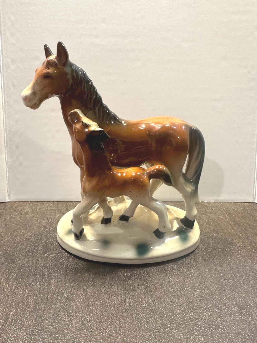 Vintage Ceramic Horse Mare and Foal Figurine Japan - Etsy
