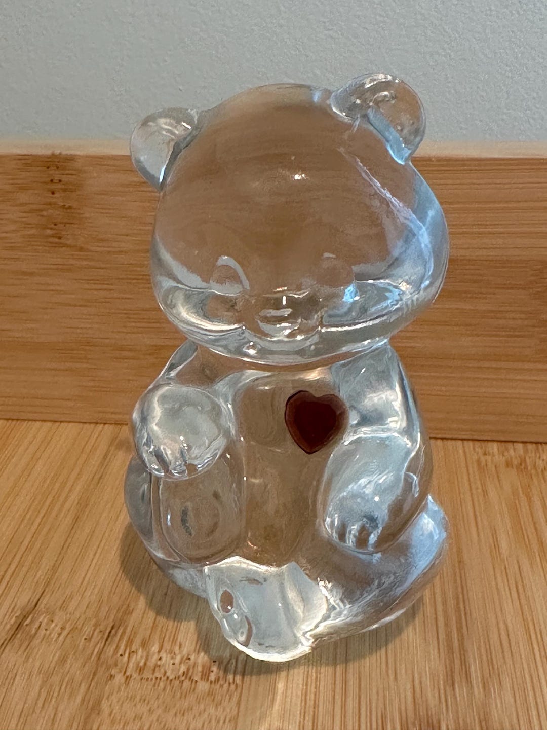 Vintage Fenton February Birthday Bear Clear Glass Birth Stone - Etsy