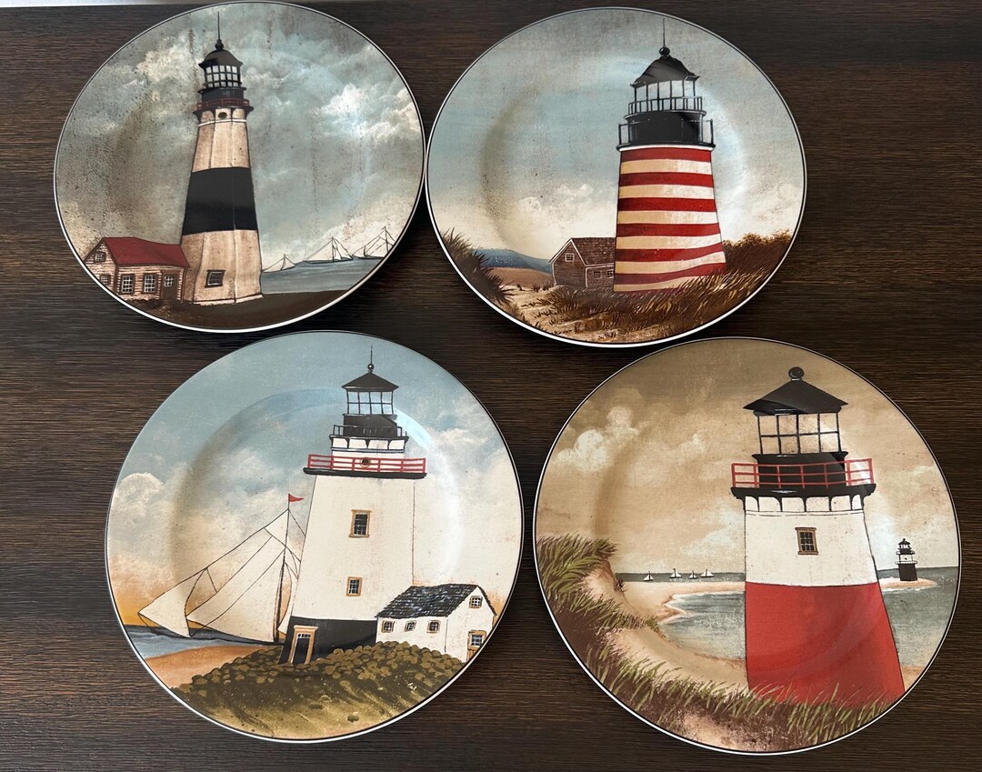 David Carter Brown "by the Sea" Collection Salad Plates by Sakura Set ...