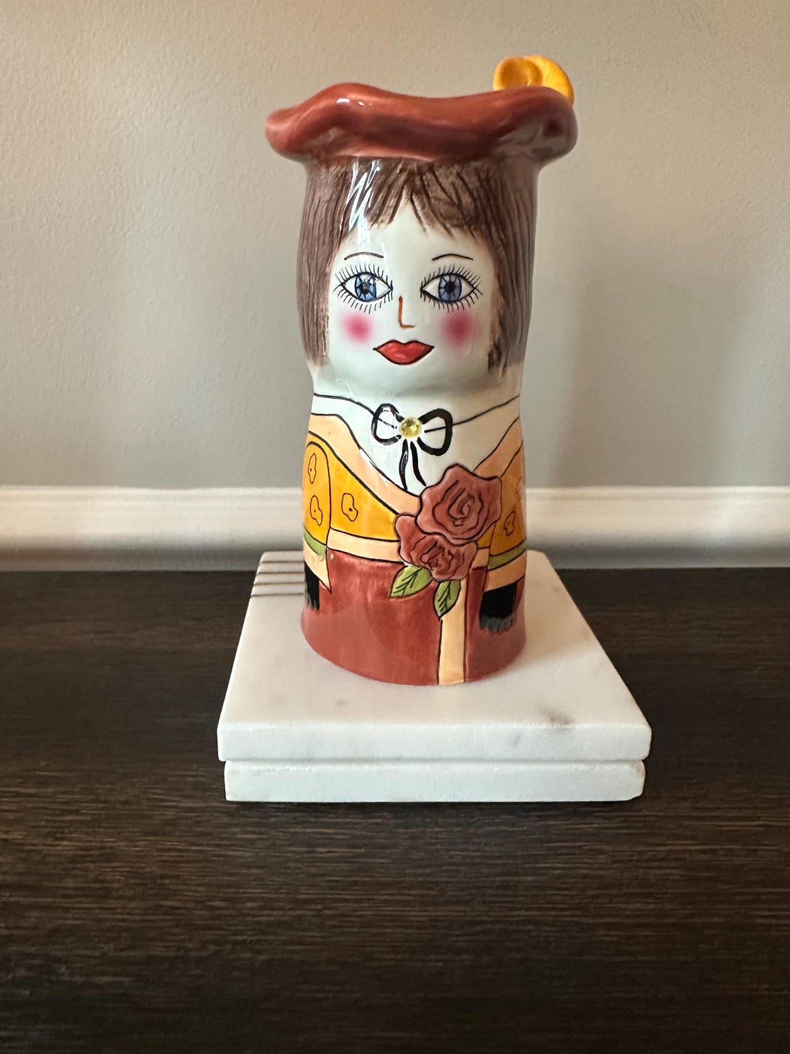 Susan Paley by Ganz Hand Painted Lady Vase Nancy 5" - Etsy