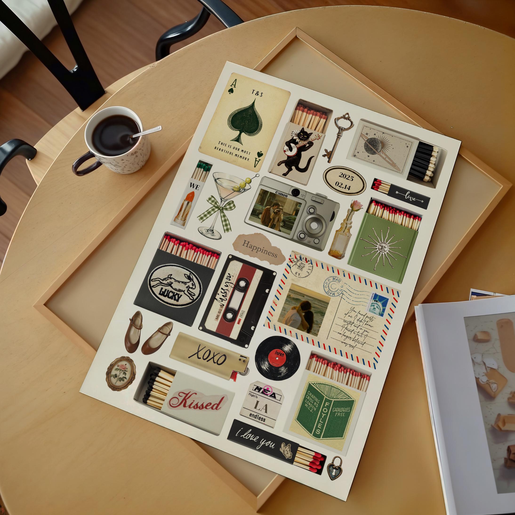 DIY Vintage Matchbook Template, Canva Matchbox Template DIY KIT ...