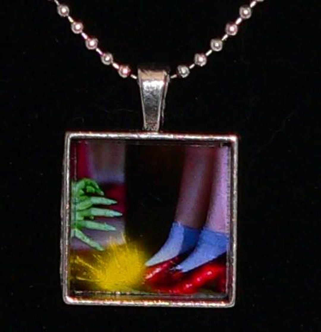 Enchanting Ruby Slippers Necklace: Wizard of Oz Inspired Pendant for ...
