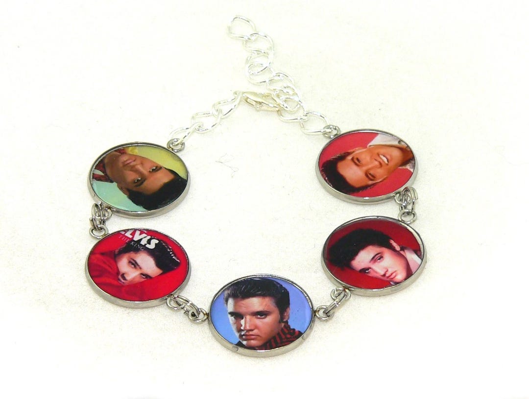 Unique Elvis Presley Charm Bracelet for Music Lovers and Retro Jewelry ...