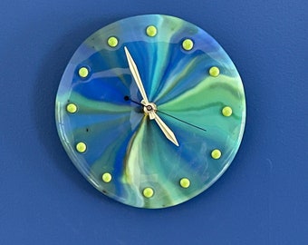 Fused Glass Wall Clock - Etsy
