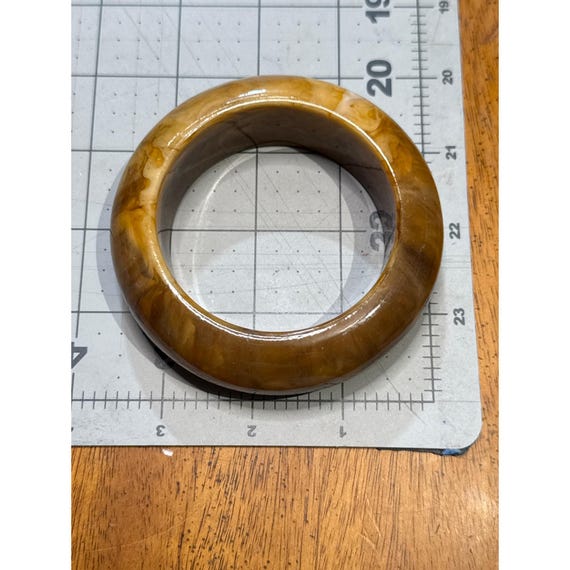 Vintage chunky Marbled Bakelite / Early Plastic Bangl… - Gem