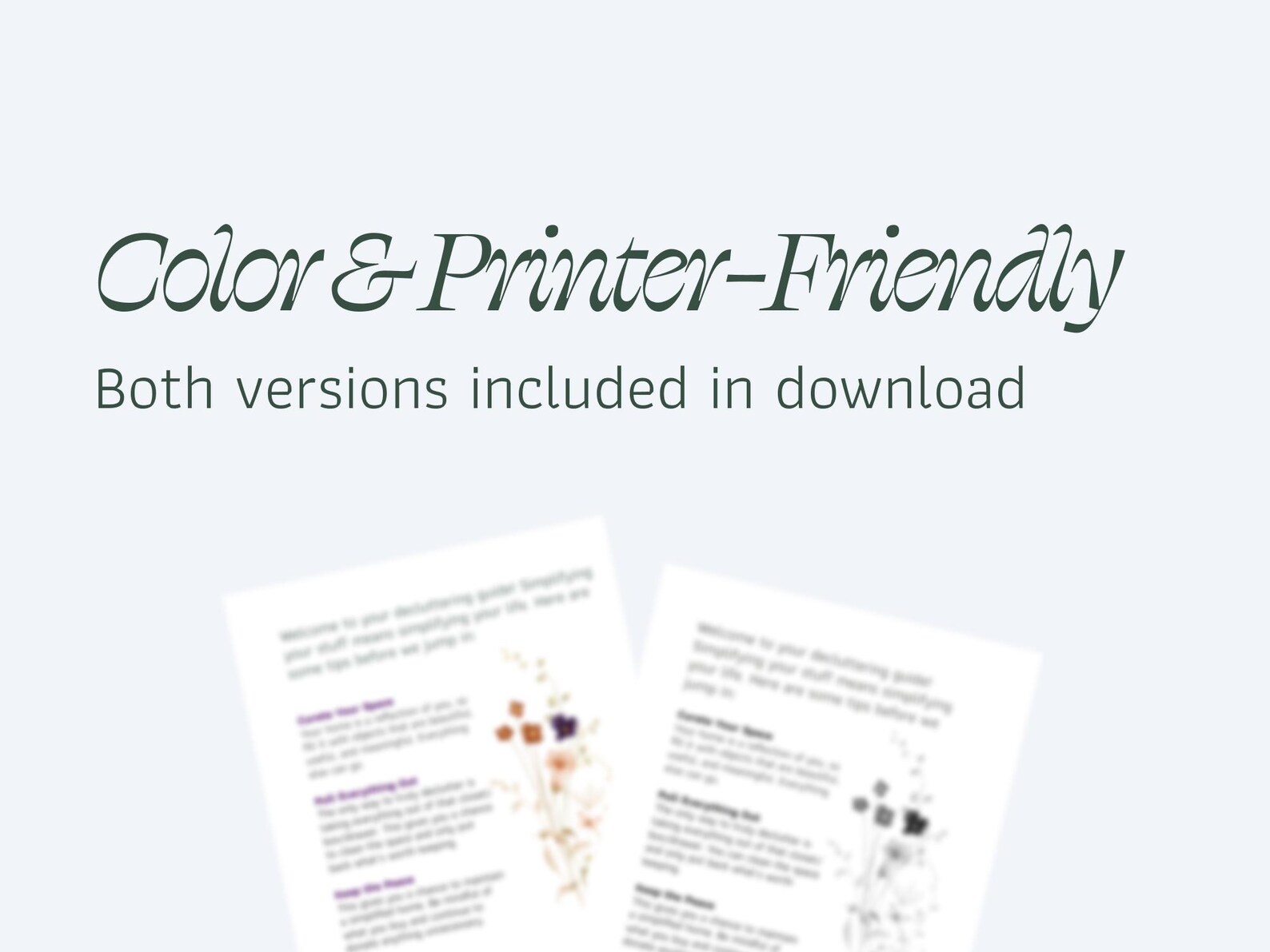Decluttering Checklist & Flowchart | Home Organization Printable ...