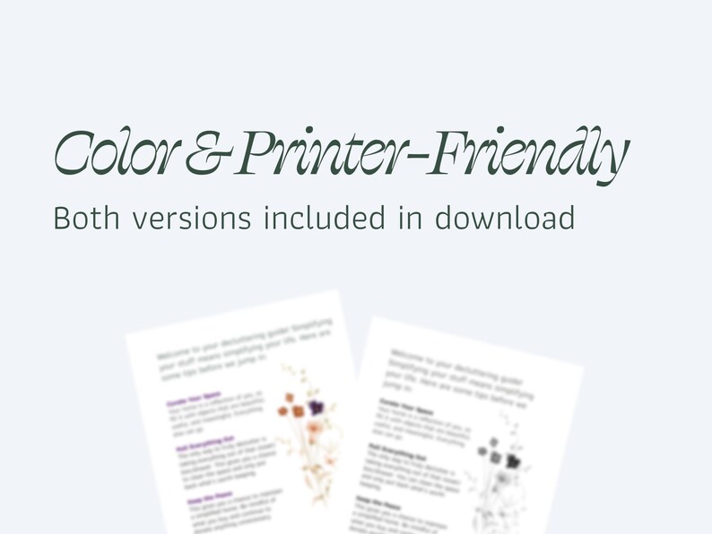 Decluttering Checklist & Flowchart | Home Organization Printable ...