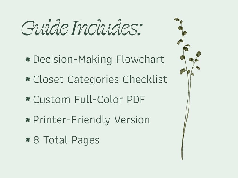 Closet Decluttering Guide & Flowchart | Wardrobe Detox Printable ...