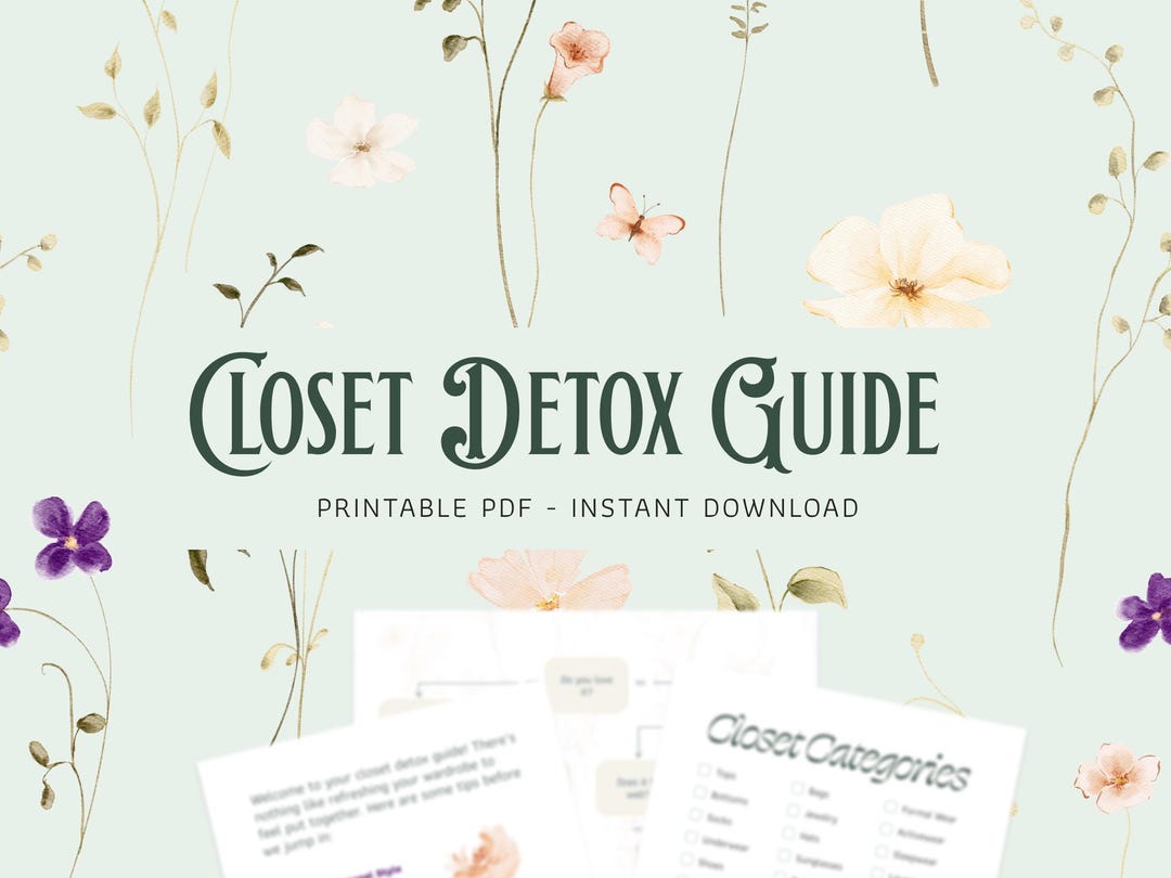 Closet Decluttering Guide & Flowchart | Wardrobe Detox Printable ...