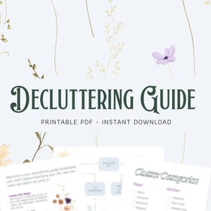Decluttering Checklist & Flowchart | Home Organization Printable ...