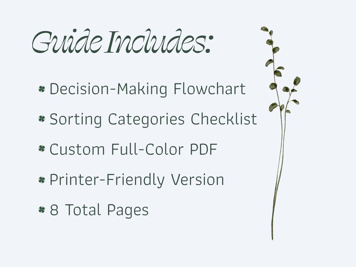 Decluttering Checklist & Flowchart | Home Organization Printable ...