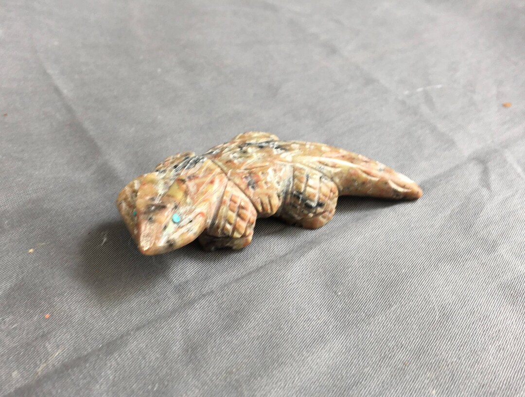 Vintage Zuni Horned Lizard Fetish Initialed L C - Possibly Early Lance ...