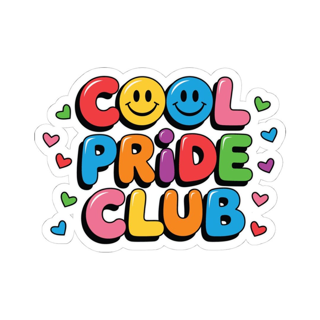 Cool Pride Club Sticker | Glossy LGBTQ Vinyl Decal - Etsy
