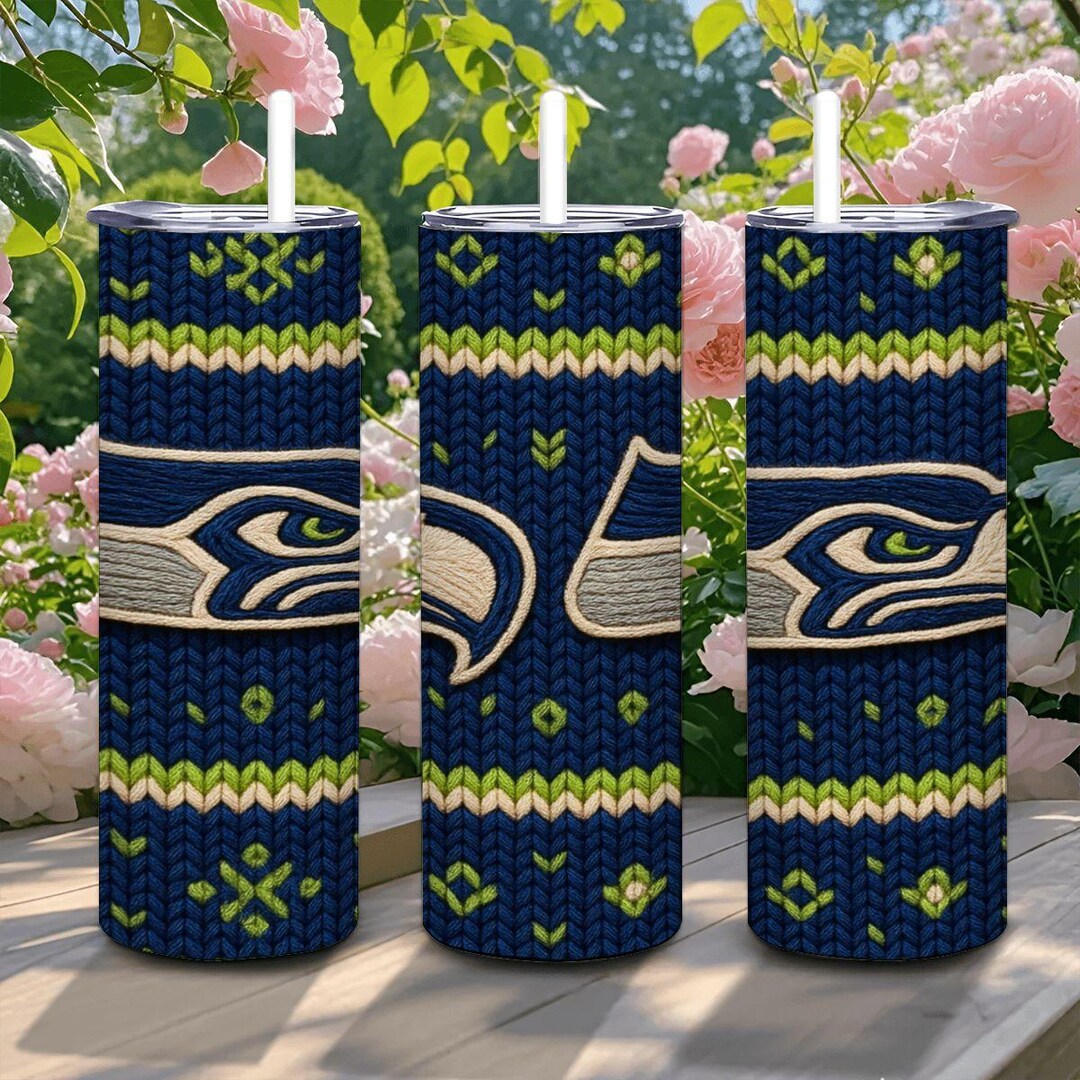 Colorflow | Seattle Seahawks Inspired Seamless Sweater 20oz Skinny ...