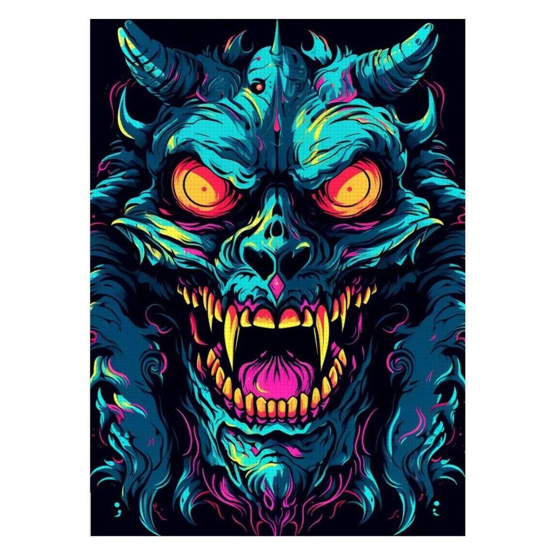 Colorflow | Cursed Alpha Diamond Art Kit | 20x28 Full Drill | Neon ...
