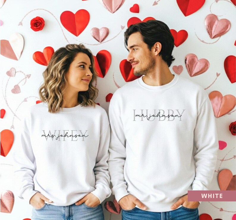 Custom Wifey Hubby Shirt, Personalized Mr. Mrs. Couples Sweatshirt ...