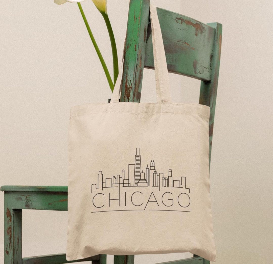 Chicago Tote Bag, Chicago Wedding Tote Bag, Destination Wedding Welcome ...
