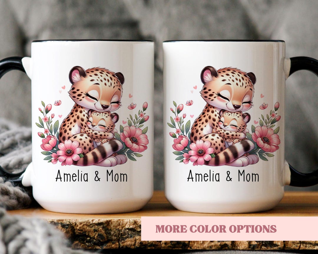 Personalized Animal Mom Mug With Baby Coffee Mug First Mother’s Day ...