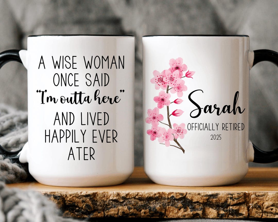 Personalized Retirement Mug, Retirement Gift for Woman, Officially ...