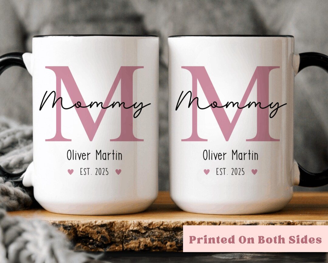 Personalized New Parents Mug Set First Time Mom and Dad Gift Coffee ...