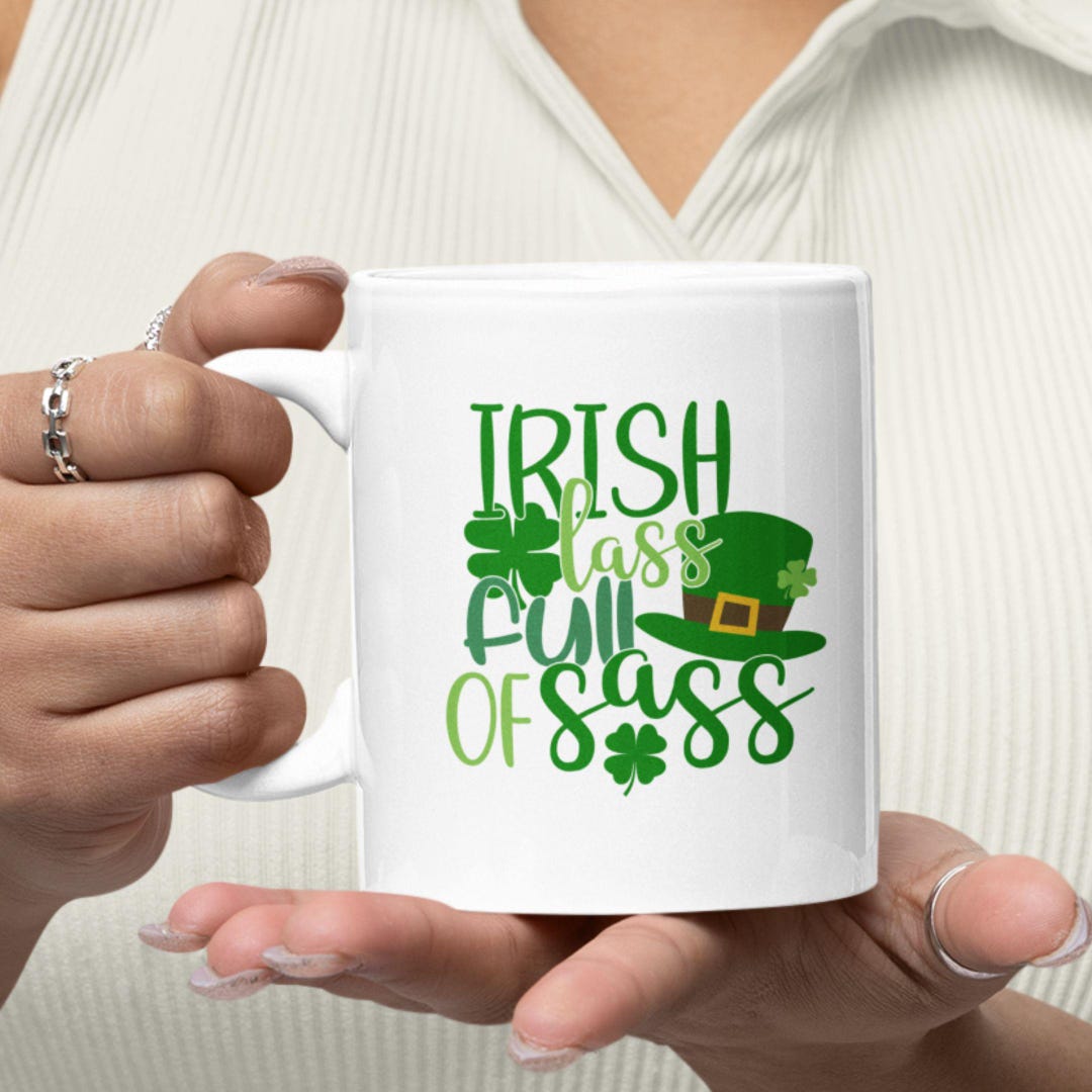 Irish Lass Full of Sass - St Patrick's Day Design With Attitude - Etsy