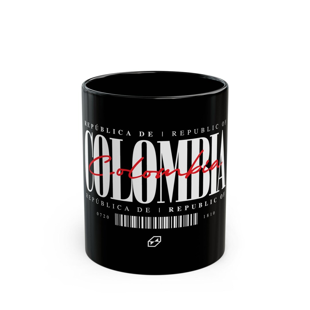 Colombia Mug - Black Coffee Cup Colombia / Colombian Coffee Cup - Etsy