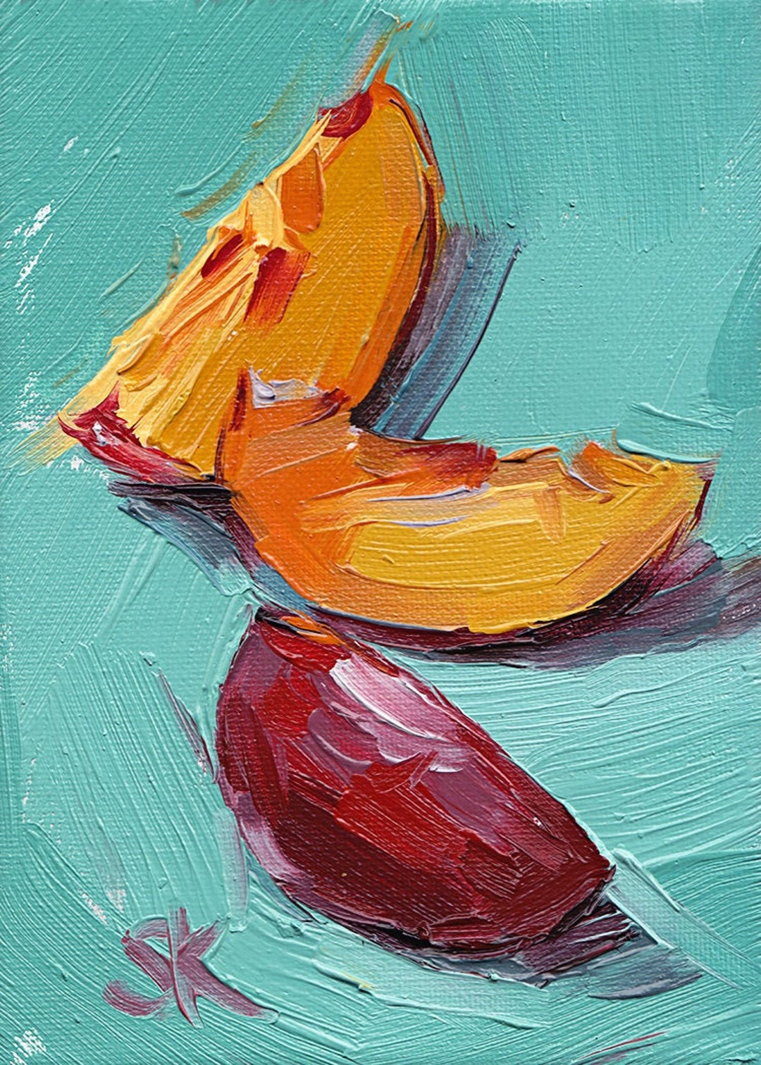 Plum Oil Painting • Giclée Print • 5x7 • “plum Endless Summer” - Etsy