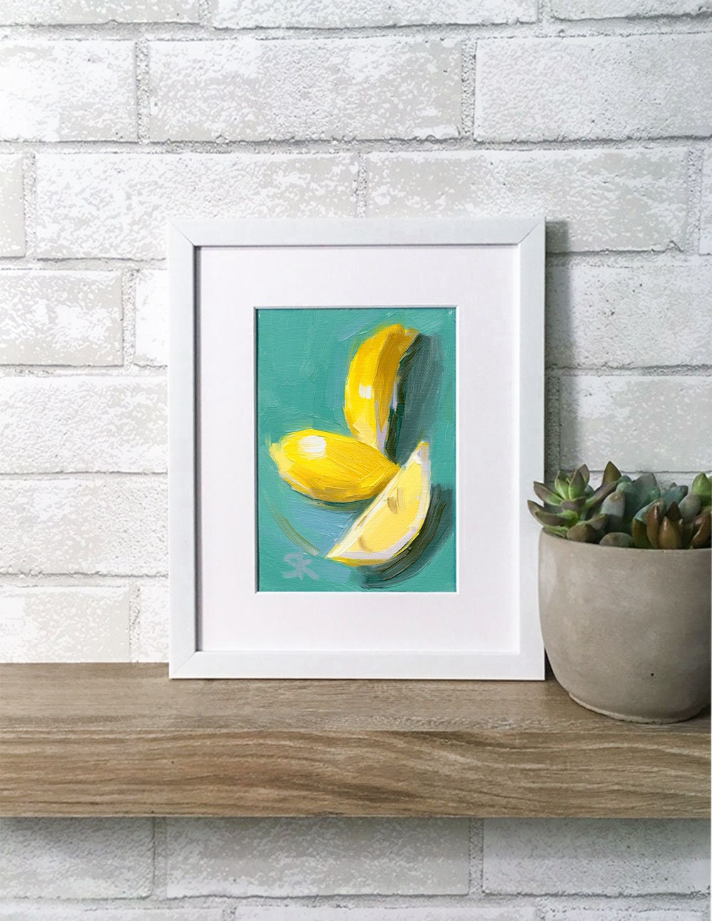 Lemon Oil Painting Giclée Print 5x7 lemon Swirl - Etsy