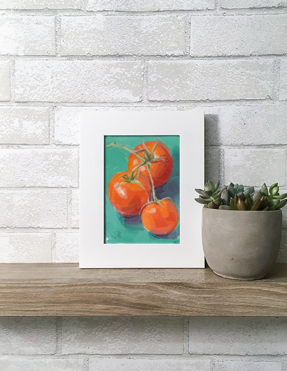 Tomatoes Oil Painting • Giclée Print • 5x7 • “vine Ripened” - Etsy