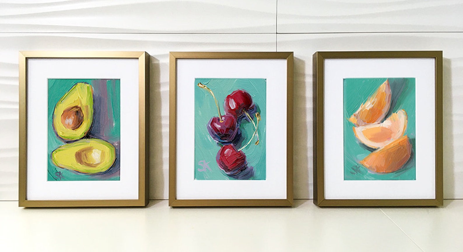 Cherries Oil Painting • Giclée Print • 5x7 • “cherry Bomb” - Etsy