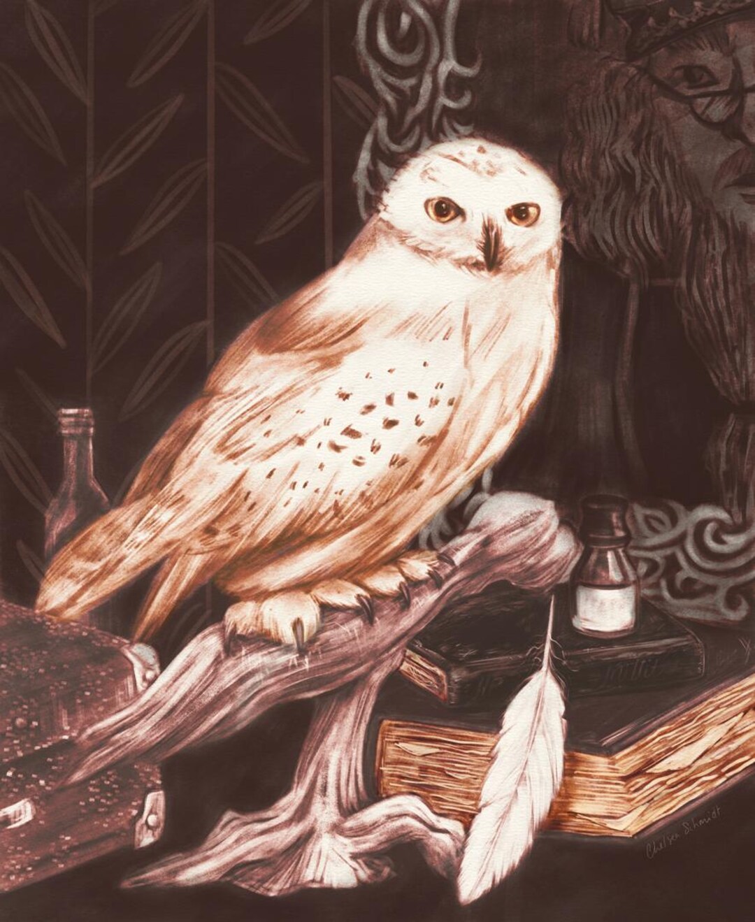 Hedwig Art Print | 8 X 10 | Frame Not Included - Etsy