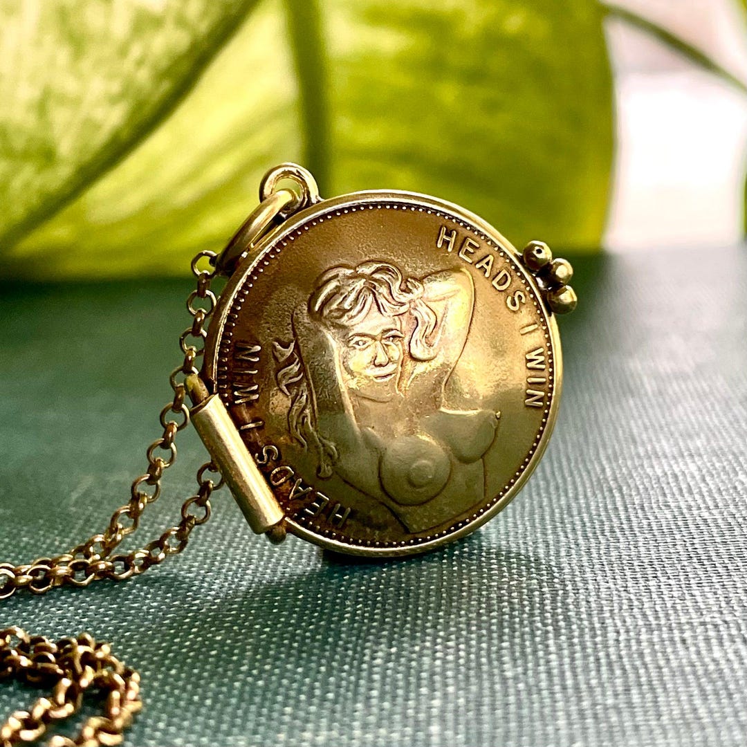 READY TO SHIP Heads I Win / Tails You Lose Peep Show Token Locket - Etsy