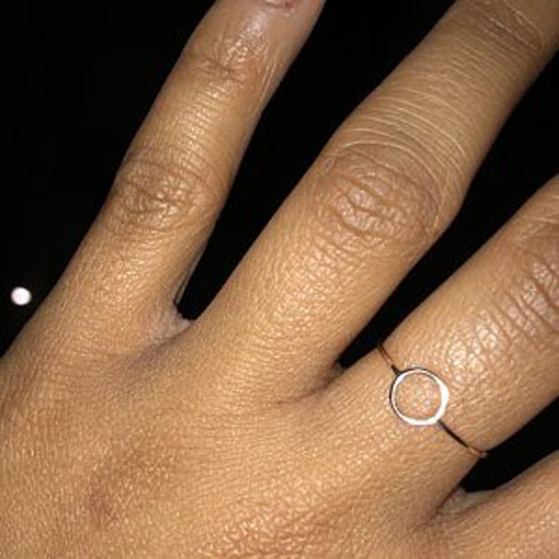 Karma Ring 14K Solid Yellow Gold • Real Gold Karma Ring • Open Circle ...