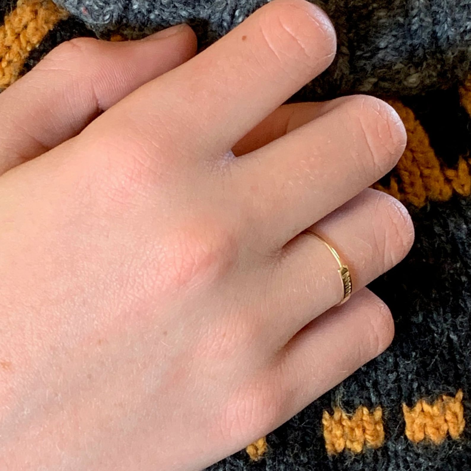 Nameplate Ring 14K Solid YELLOW Gold Personalized Real - Etsy