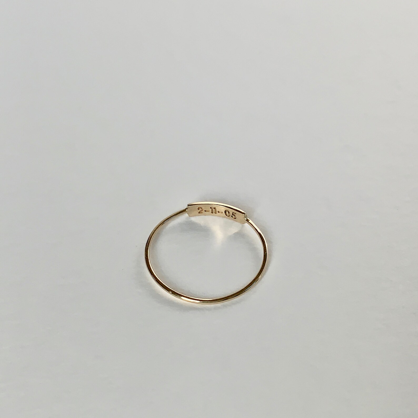 Nameplate Ring 14K Solid YELLOW Gold Personalized Real - Etsy