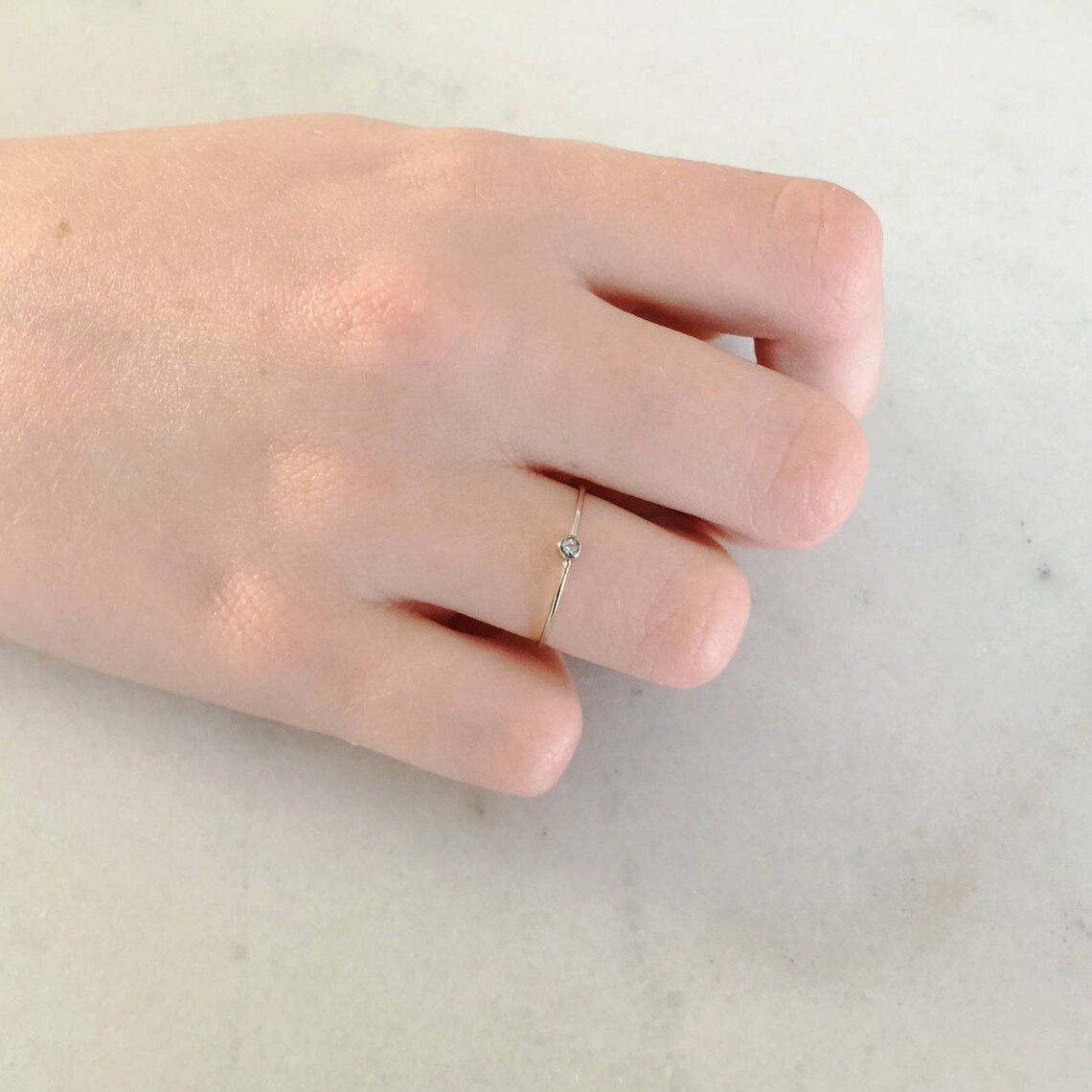 Something Blue Wedding Day Ring 14k Solid Gold Something - Etsy