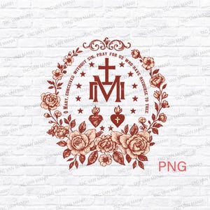 Marian Catholic Flower Png, Virgin Mary Png, Catholic Png, Marian Cross ...