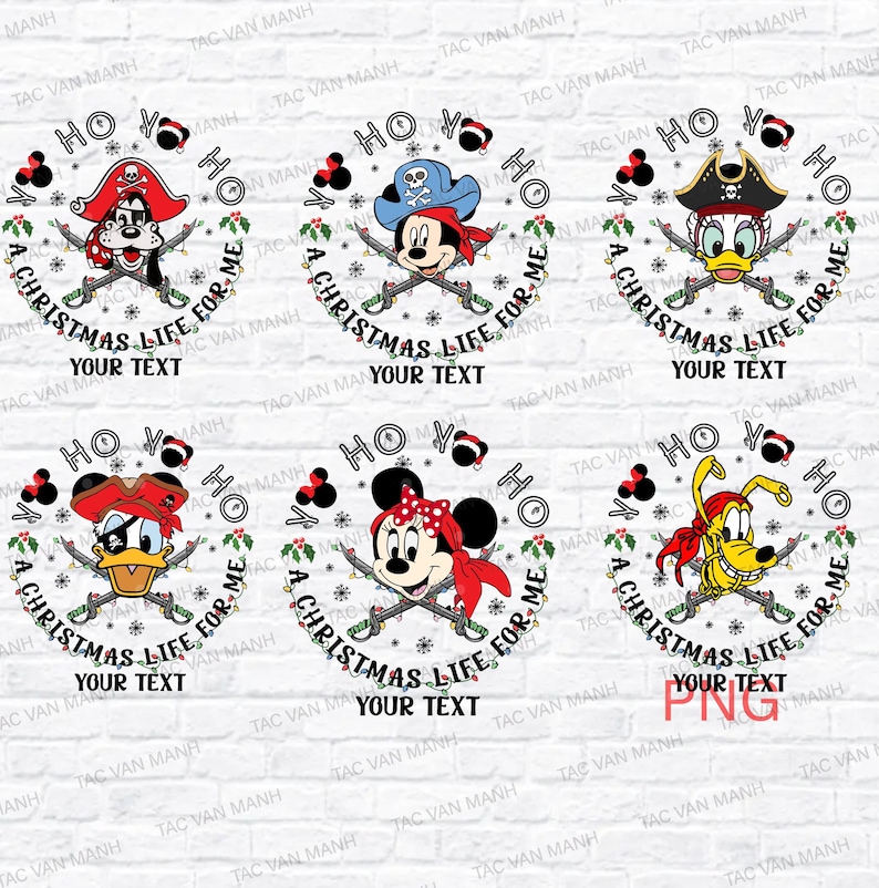 Disney Pirates Christmas Png, Mickey and Friends Yo Ho A Pirates Life ...