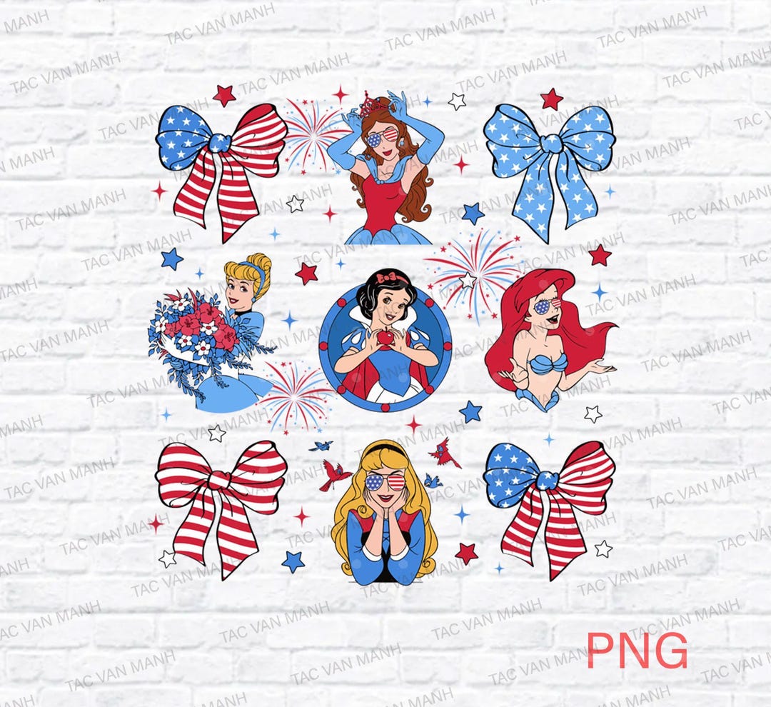 Princess Coquette Bow 4th of July, American Freedom Png, Happy 4th of ...