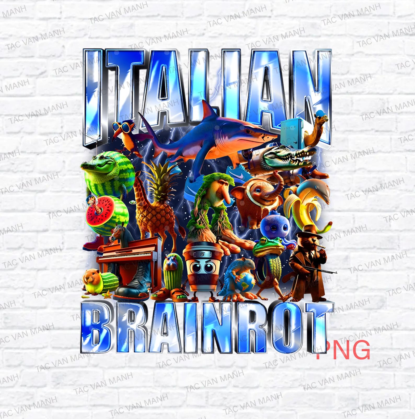 Italian Brainrot Png, Italian Brainrot Funny Meme, Brainrot Vintage ...