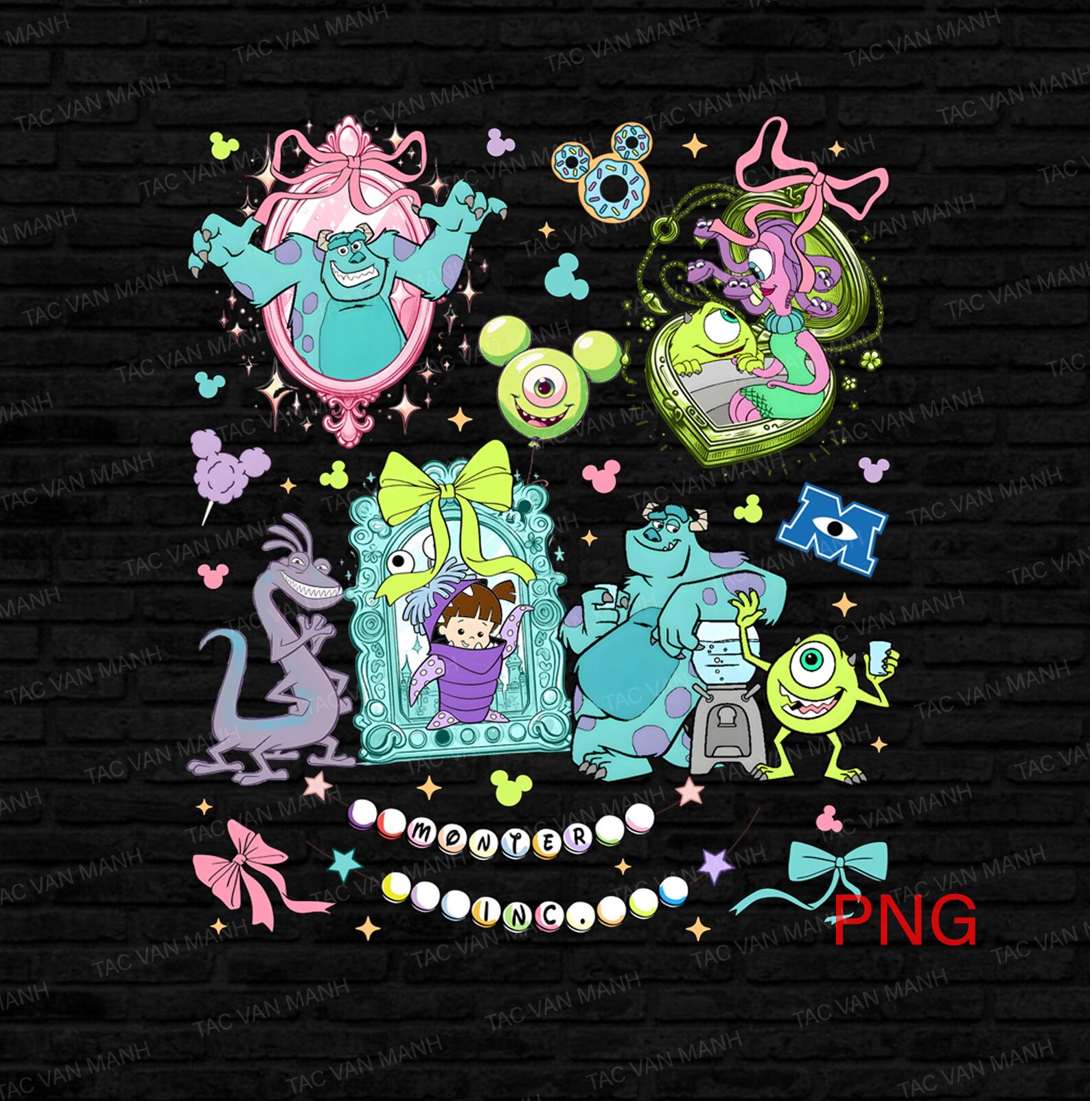 Coquette Bows Disney Monster Inc. Png, Mike Boo Sully Monster Inc Png ...
