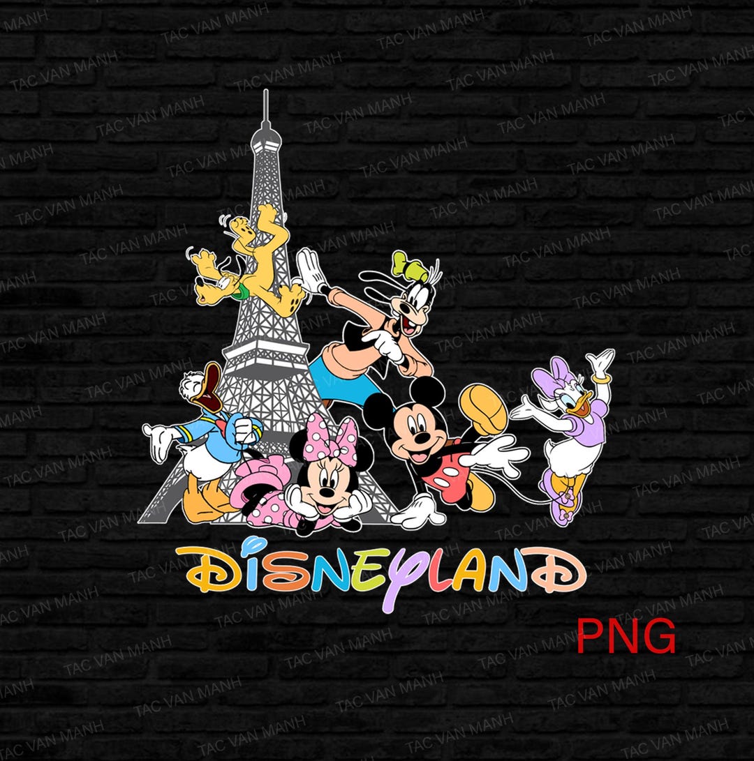 Mickey and Friends Paris Trip Png, Disneyland Paris Family Vacation Png ...