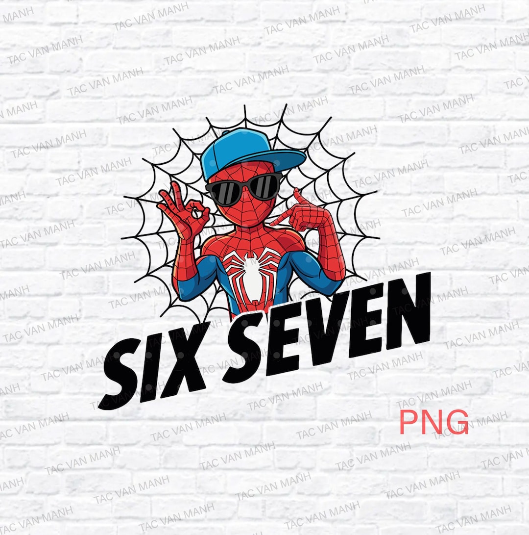 Six Seven Meme Superhero Png, Spider Hero 67 Digital Download - Etsy