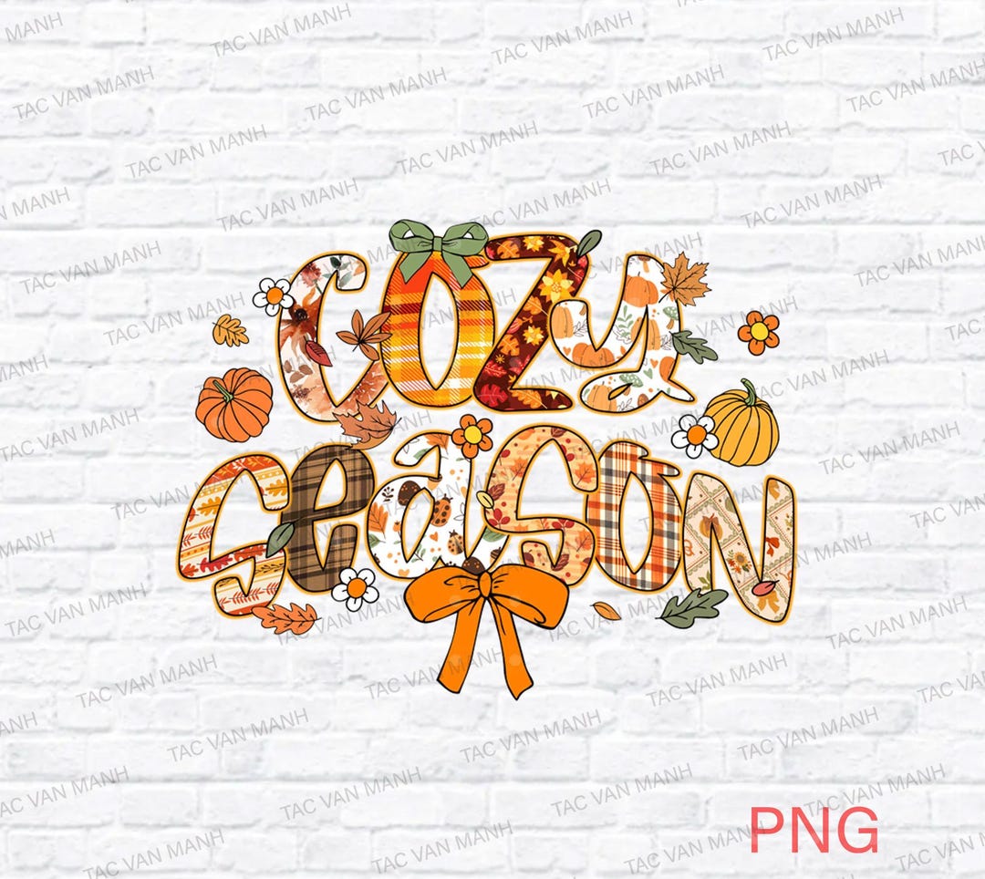 Preppy Cozy Season Fall Vibes Png, Cozy Sublimation, Cozy Png, Fall Png ...