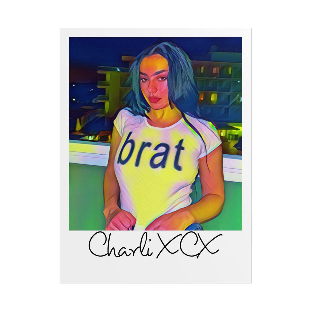 Charli XCX Brat Poster Polaroid Style Retro Music Poster Trendy Pop Art ...